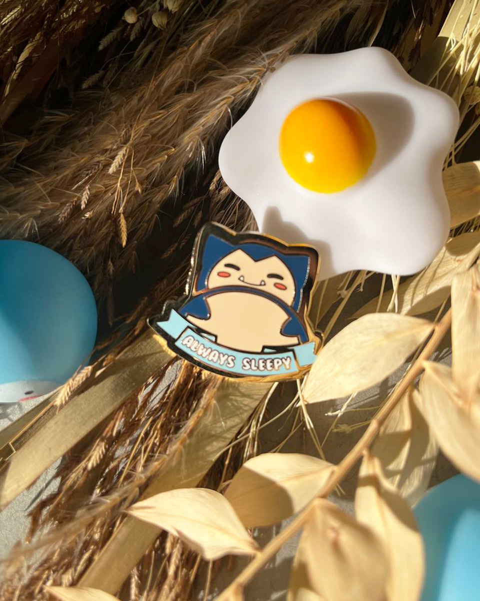 Always Sleepy Snorlax Enamel Pin – D.atlas Studio